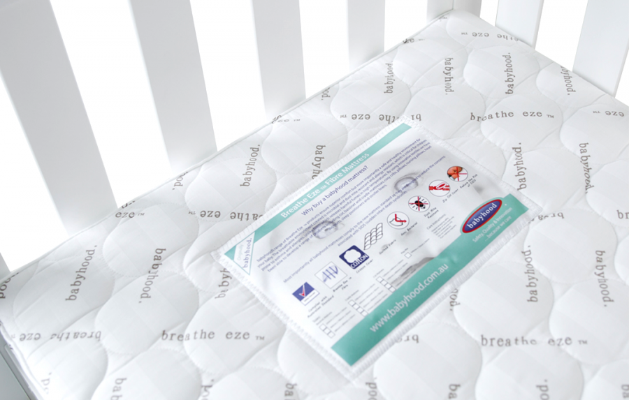 Mali Compact Cot & Breathe Eze Cot Mattress - White - babyhood