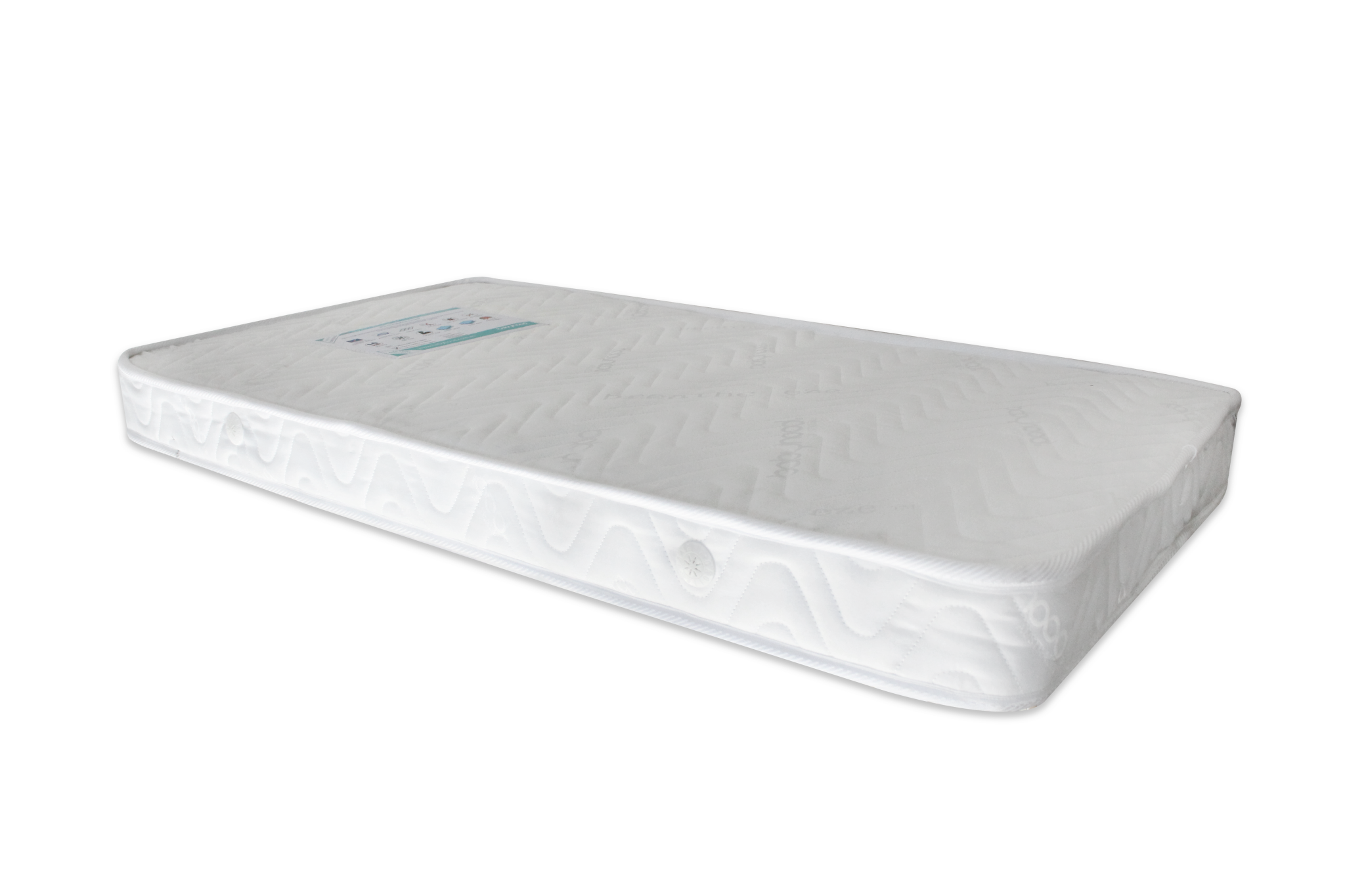 Classic Curve Cot & Breathe Eze Innerspring Mattress White
