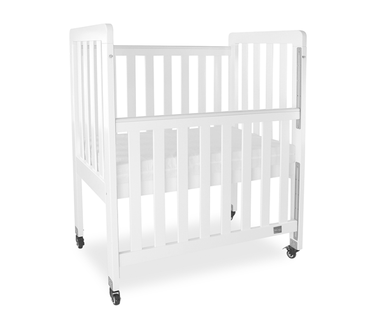 Mini Ergonomic Cot - White & Breathe Eze Mattress - babyhood