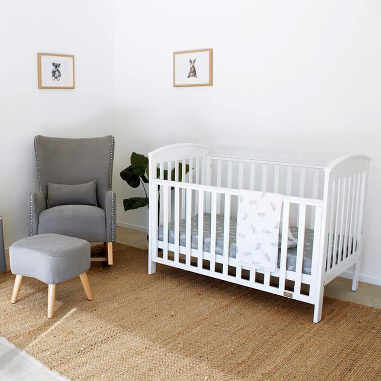 Classic Curve Cot & Breathe Eze Innerspring Mattress White