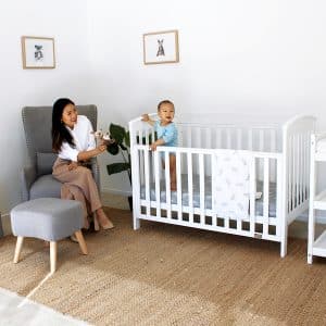 Classic Curve Cot & Breathe Eze Innerspring Mattress White