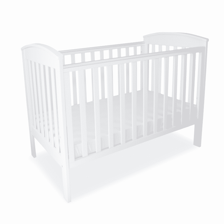 Classic Curve Cot & Breathe Eze Innerspring Mattress White