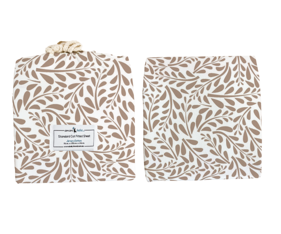 Amani Bebe Standard Fitted Sheet - Reed - babyhood