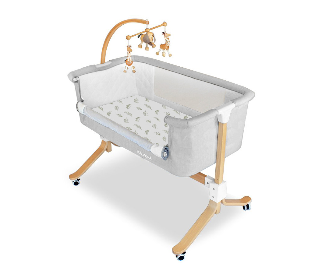 Amani Bebe Jersey Cotton Cradle Fitted Sheet - Olive - babyhood