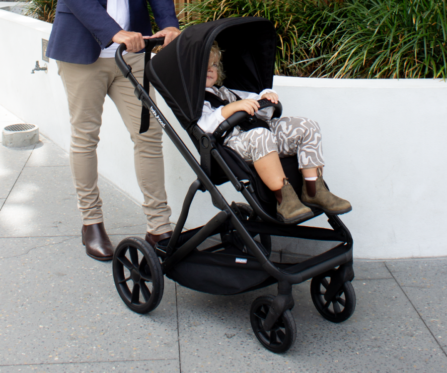 Doppio Plus Stroller Single Seat - Black - babyhood