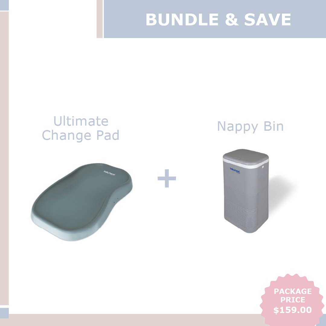 Ultimate Change Pad Grey Bundle & Save - Nappy Bin - babyhood