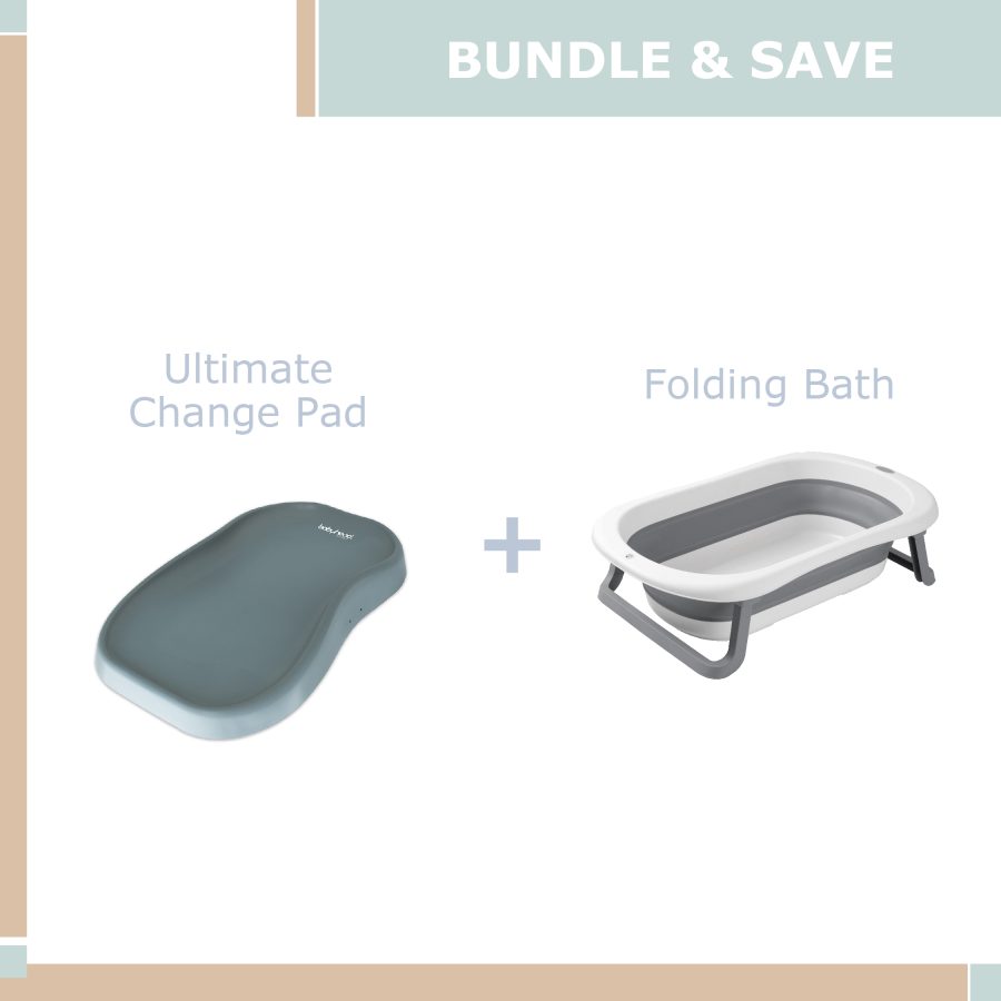 Ultimate Change Pad Grey Bundle & Save - Folding Bath - babyhood